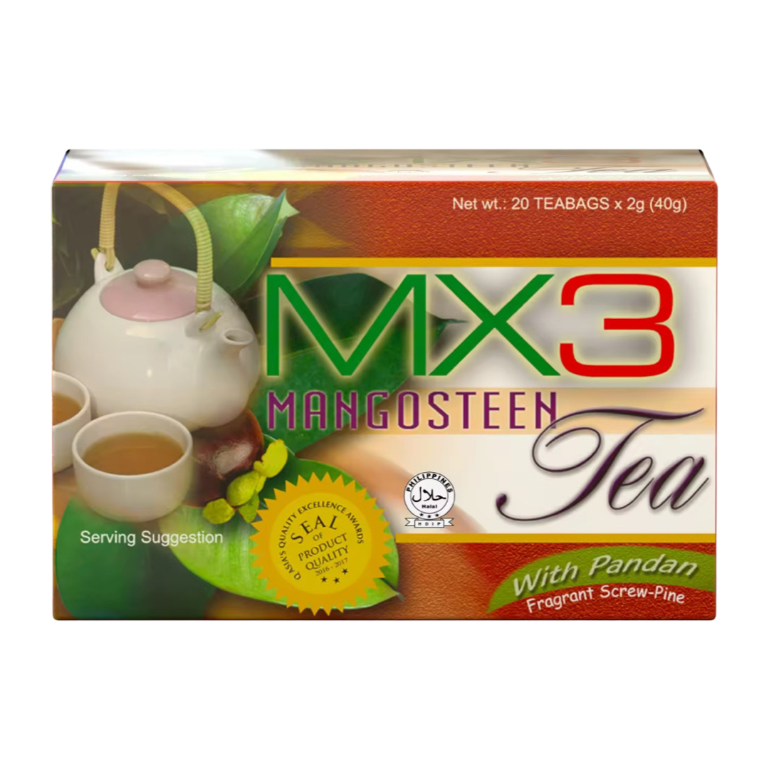 MX3 Tea Mangosteen Tea with Pandan 20s x 2g – Basbox Beauty USA
