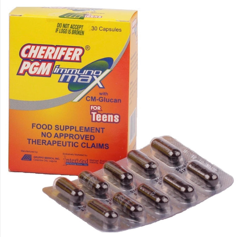 Cherifer PGM ImmunoMax With CM-Clugan for Teens, 30 Capsules – Basbox ...